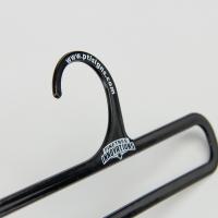 China Custom Logo Scarf Black Plastic Hangers W17.5cmxH8.5cm for sale