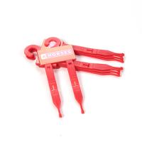 China Red Colored Custom Logo Plastic Belt Hangers For Horse Equipment Belt Two Prongs for sale