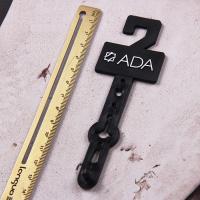 China Custom Silver Foil Printing Logo Belt Plastic Hanger 40mmx127mm for sale
