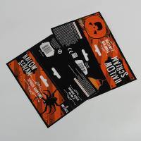 China Custom Hallow Scream Spider Bunting Paper Header Cards Printing For Display for sale