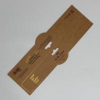 China Die Cut Design Customized Kraft Folding Header Cards Gold Logo Printed for sale