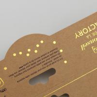 China Die Cut Design Customized Kraft Folding Header Cards Gold Logo Printed for sale