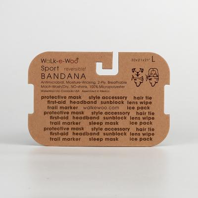 China Eco Friendly Paper 3mm Kraft Cardboard Hangers Hook For Pets Bandana Scarf for sale