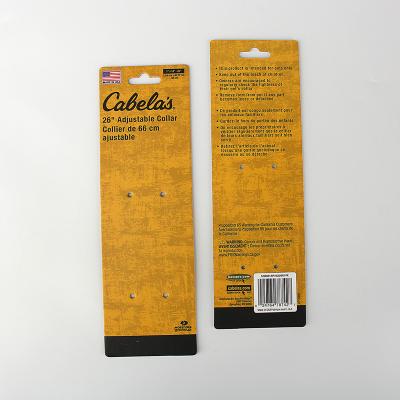 China Full Printing Eco Friendly Cardboard Paper Hangers Paper Header Cards For Collar for sale