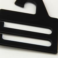 China Black PS Hook Display Plastic Tie Hangers 6.1X7.4CM Customized Logo Accept for sale