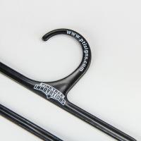 China 85x180mm Black Plastic Scarf Hangers Custom Logo PP Material for sale