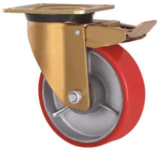 China 4 Inch Swivel Casters With Brake Polypropylene Material 100mm for sale