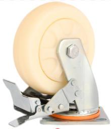 China Nylon PP 6 Inch Heavy Duty Caster Wheels 5.5mm Braket Thickness for sale