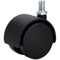China 50mm threaded stem double wheel furniture castors for sale