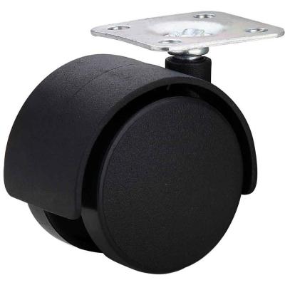 China 40mm nylon dual wheel furniture casters for sale