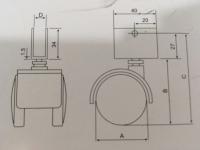 China 2 inch U type furniture wheels for sale
