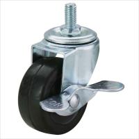 China stem swivel rubbere casters with brakes for hardwood floor 2 in for sale