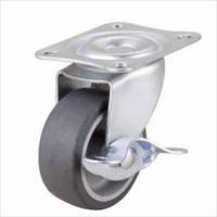 China 2 inch gray TPR rubber caster wheels for sale