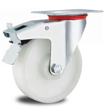China 5 inch white PP caster wheels for sale