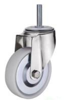 China 5 inch threaded stem nylon trolly wheels for sale