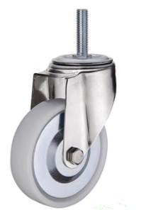 China 5 inch threaded stem nylon trolly wheels for sale