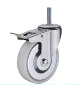 China Locking 6 inch Stem nylon  trolley castors for sale