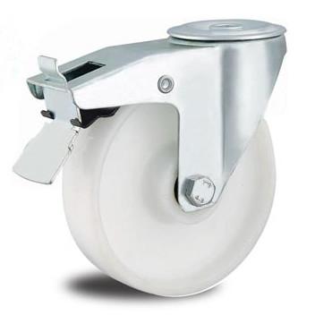 China 200mm Hollow Kingpin Industrial PP caster wheels for sale
