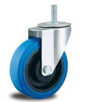 China 4'' threaded stem casters stem mount casters rubber castors for sale