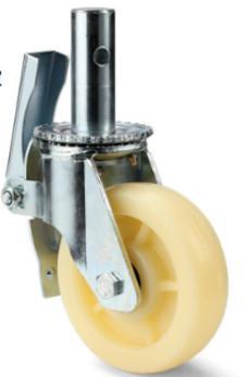 China 8 inch scaffold castors hard casters nylon caster wheels 270kgs for sale