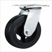China 4 inch  heavy duty rubber wheels iron casters rubber caster for sale