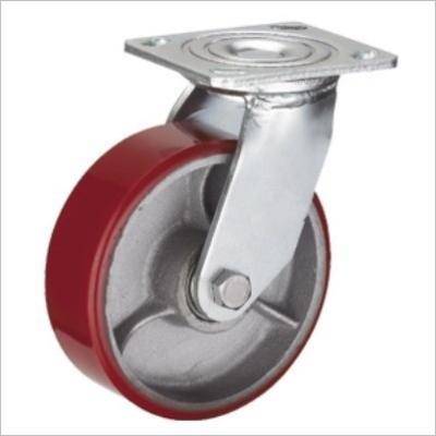 China heavy duty cast iron PU caster wheels 4 inch for sale