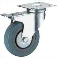 China locking wheels small caster rubber casters furnture castors 5 in for sale