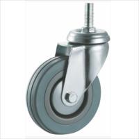 China stem casters rubber wheel swivel wheels furniture casters 3 in for sale