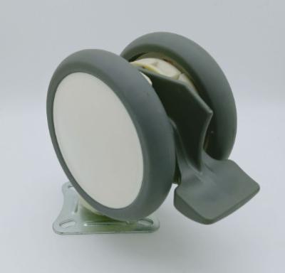 China thermoplastic rubber twin wheel for hospital bed for sale