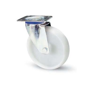 China 4 Inch heavy duty trolley Wheels white nylon casters swivel wheels 150kgs for sale