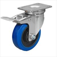 China 5 Inch Locking Wheels Rubber Caster for sale