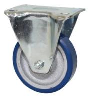 China 5 inch alu rims  rubber on aluminium casters fixed castors for sale