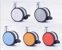 China 2.5'' Urethane Twin Caster With Brakes For Furniture And Sofa for sale