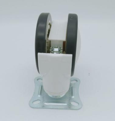 China Swivel Hospital Bed Wheel Urethane Casters Wooden Floors 5 Inch for sale