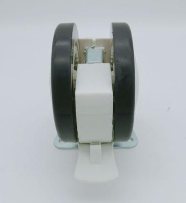 China Medical Casters Double Wheel Twin Wheel Casters Polyurethane Wheels 4 In for sale