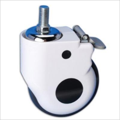 China Locking Caster Rubber Caster Wheels Hardwood Floors Care Equipment 5 In for sale