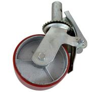 China 6 Inch Polyurethane Casters Heavy Duty Scaffold Wheels Falsework And Formwork 270kgs for sale