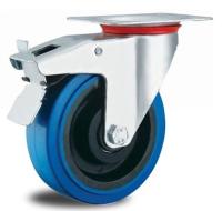 China 8 Inch Locking Castor Wheels Double Locking Casters Swivel Caster With Brake 200mm for sale