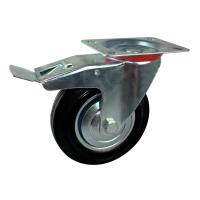 China 8 Inch Swivel Caster Wheels With Brakes Locking Castors Locking Cart Wheels 200mm for sale
