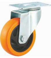 China 5 Inch Swivel Caster Wheels Pu Wheels  Zinc Plated for sale