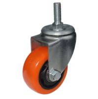 China 3 inch stem casters PU wheels stem mount casters for sale