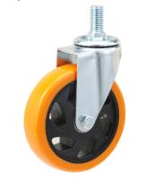 China 5 Inch Stem Casters Polyurethane Caster Wheel Stem Caster Wheels for sale