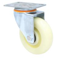 China 5 Inch Nylon Castors Swivel Caster Wheels Plastic Wheels Zinc Plated Steel for sale