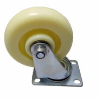 China 4 Inch Nylon Wheels With Bearings Swivel Caster PP Caster Wheels Zinc Coated for sale