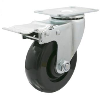 China 100mm Lockable Caster Wheels Caster Wheels With Brakes Nylon Casters for sale