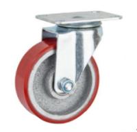 China 100mm Iron Wheels Polyurethane Casters Swivel Caster Wheels 100kg for sale