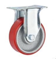 China 3 Inch Iron Casters Polyurethane Wheels Medium Duty for sale