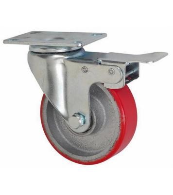 China 3 inch Locking Wheels Pu Caster Swivel Casters for sale