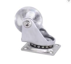 China 35mm clear caster polyurethane wheels  furniture casters swivel wheels for sale