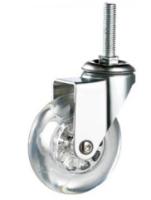 China 3 Inch Transparent Wheel Stem Mount Casters Pu Caster for sale